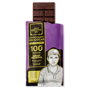 Chocolate 100% cacao Gran Reserva – Sin Azúcar – JUAN CHOCONAT